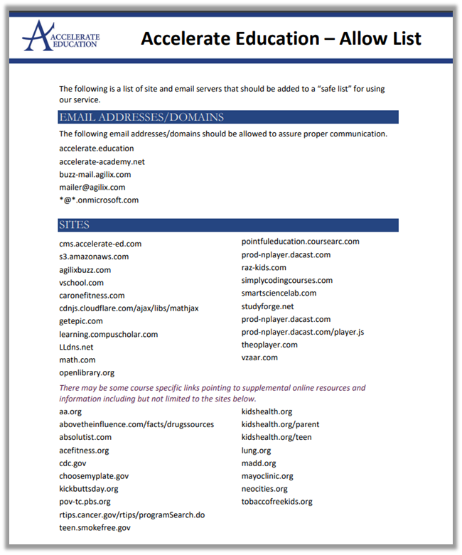 Allow List Training And Professional Development Allow List Training And Professional Development